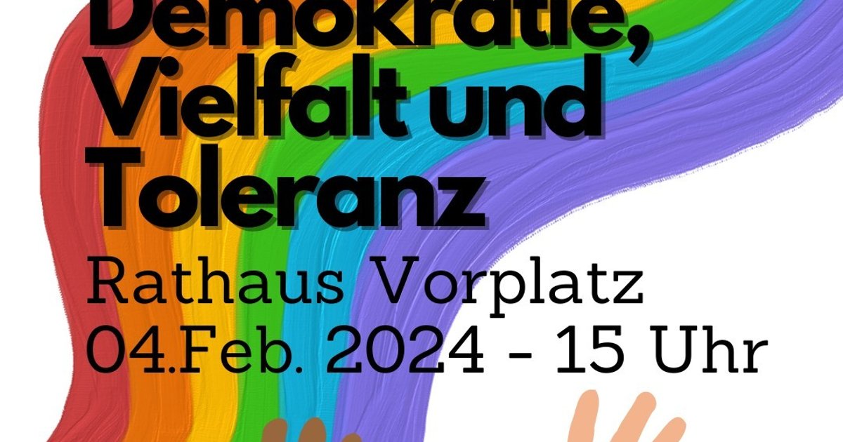 Kundgebung für Demokratie, Vielfalt und Toleranz | Stadtverwaltung ...